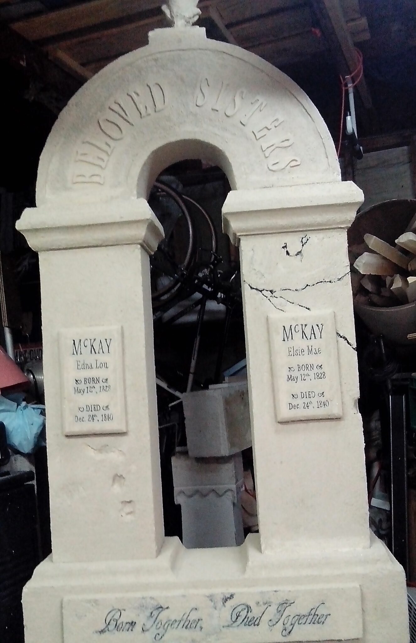 Twin Sisters Tombstone Prop - Hot Wire Foam Factory